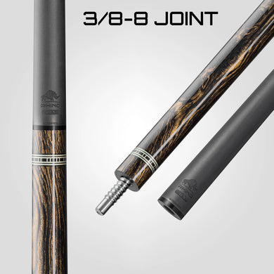 Rhino RETRÔ Pool Cue - Bocote - Crocodile Embossed Microfiber Leather ...