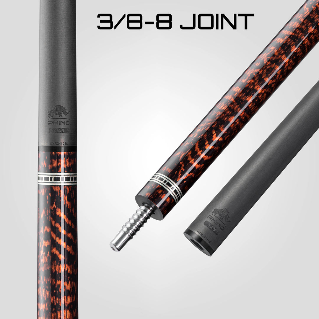 Rhino RETRÔ Pool Cue - Snake - Crocodile Embossed Microfiber Leather W ...