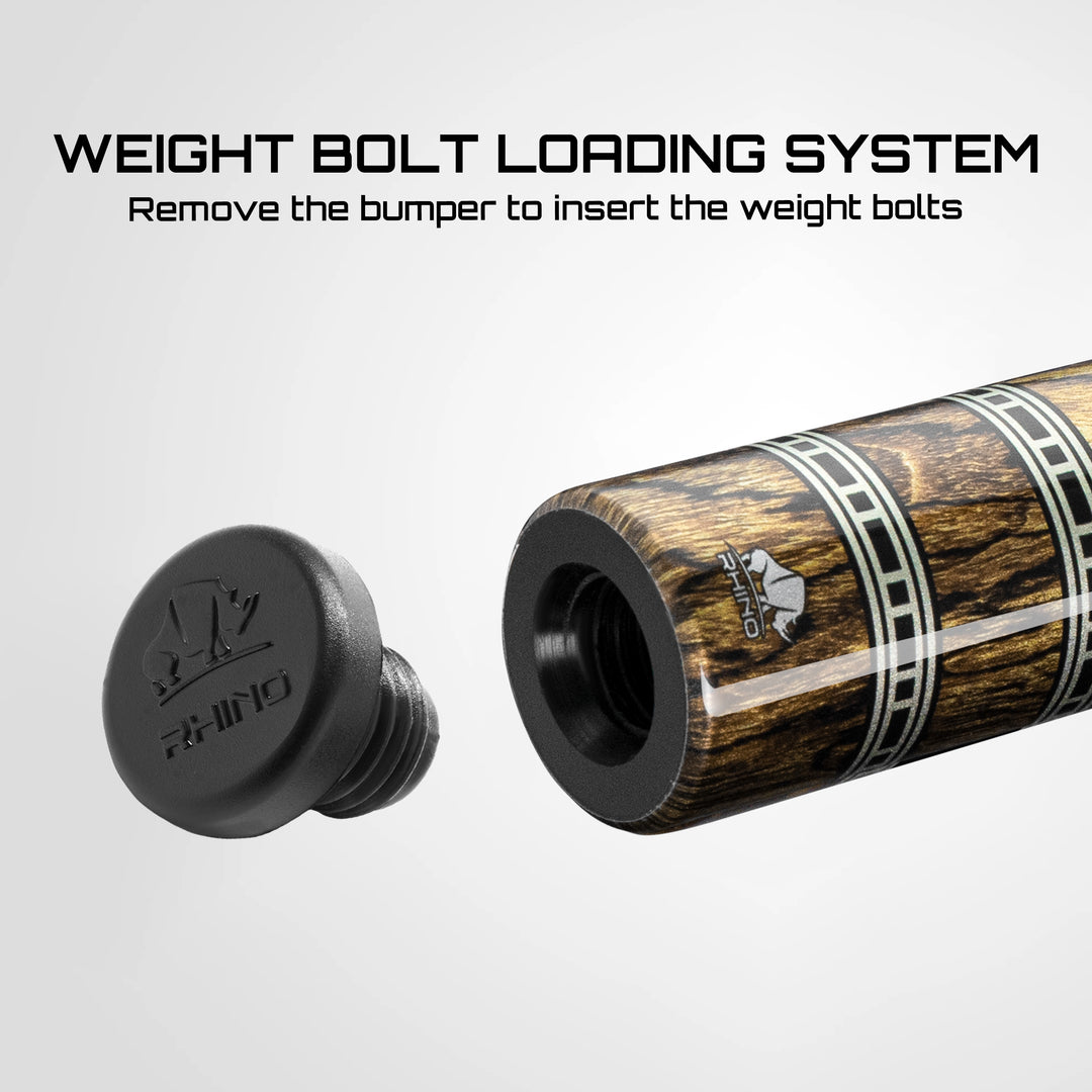 Rhino RETRÔ Pool Cue - Bocote - Crocodile Embossed Microfiber Leather ...