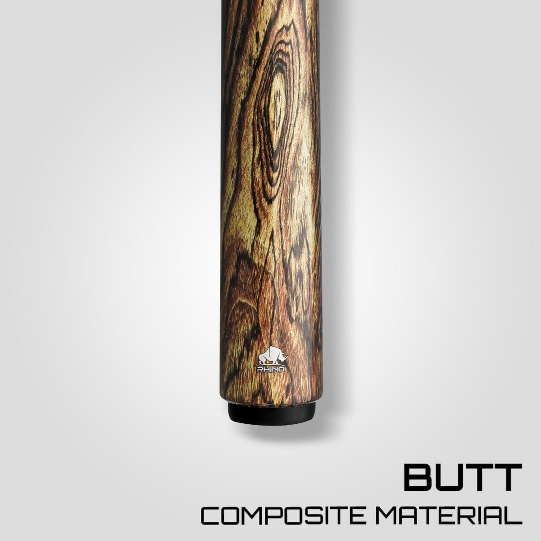 Rhino RETRÔ Pool Cue - Bocote - Wrapless – Rhino Billiards