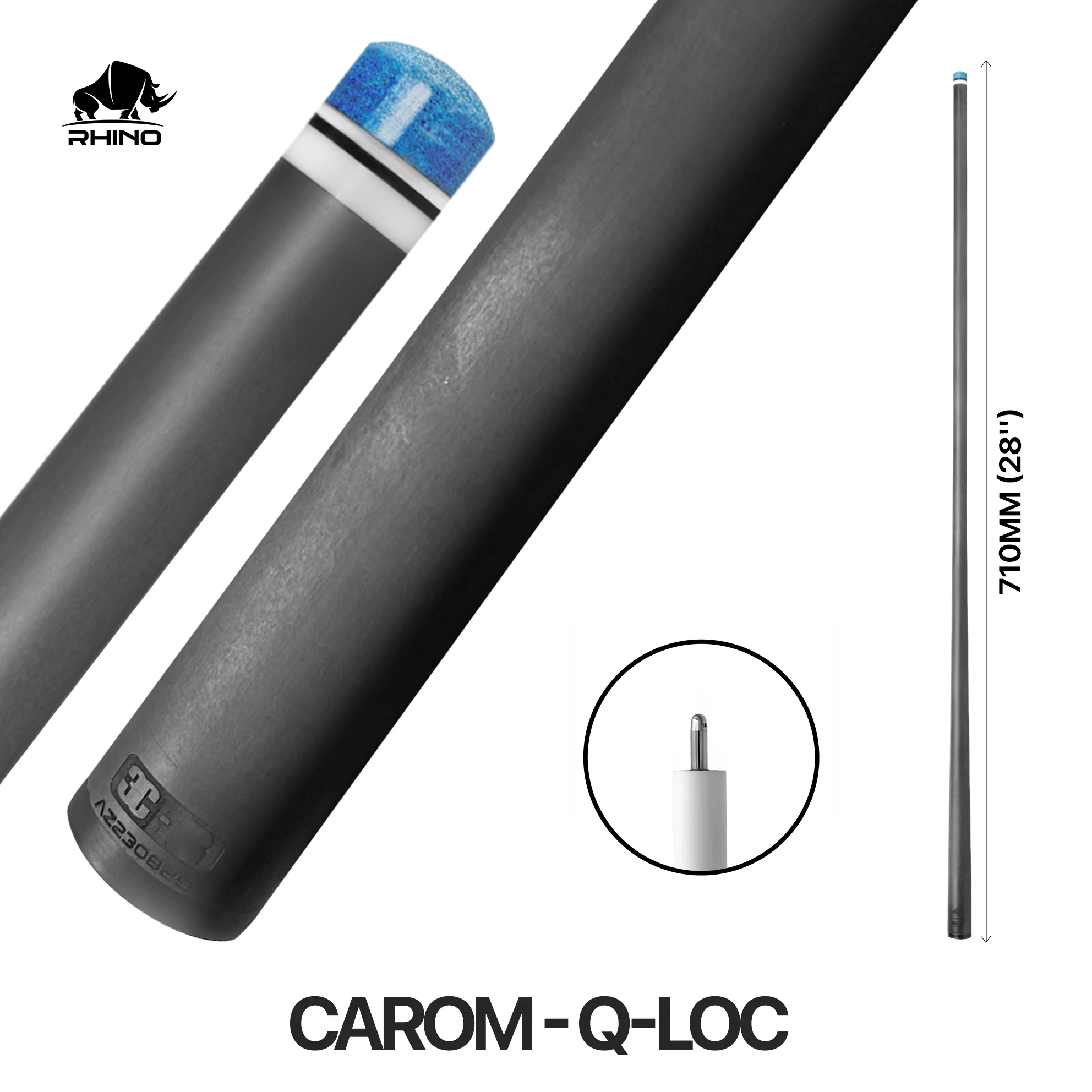 Rhino - 710mm (28'') / Q-loc Carbon Carom Single Shaft 12mm – RHINO ...