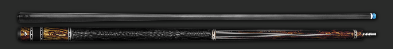 Rhino RETRÔ Pool Cue - Bocote - Lizard Embossed Microfiber Leather Wra