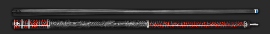 Rhino RETRÔ Pool Cue - Snake - Crocodile Embossed Microfiber Leather W