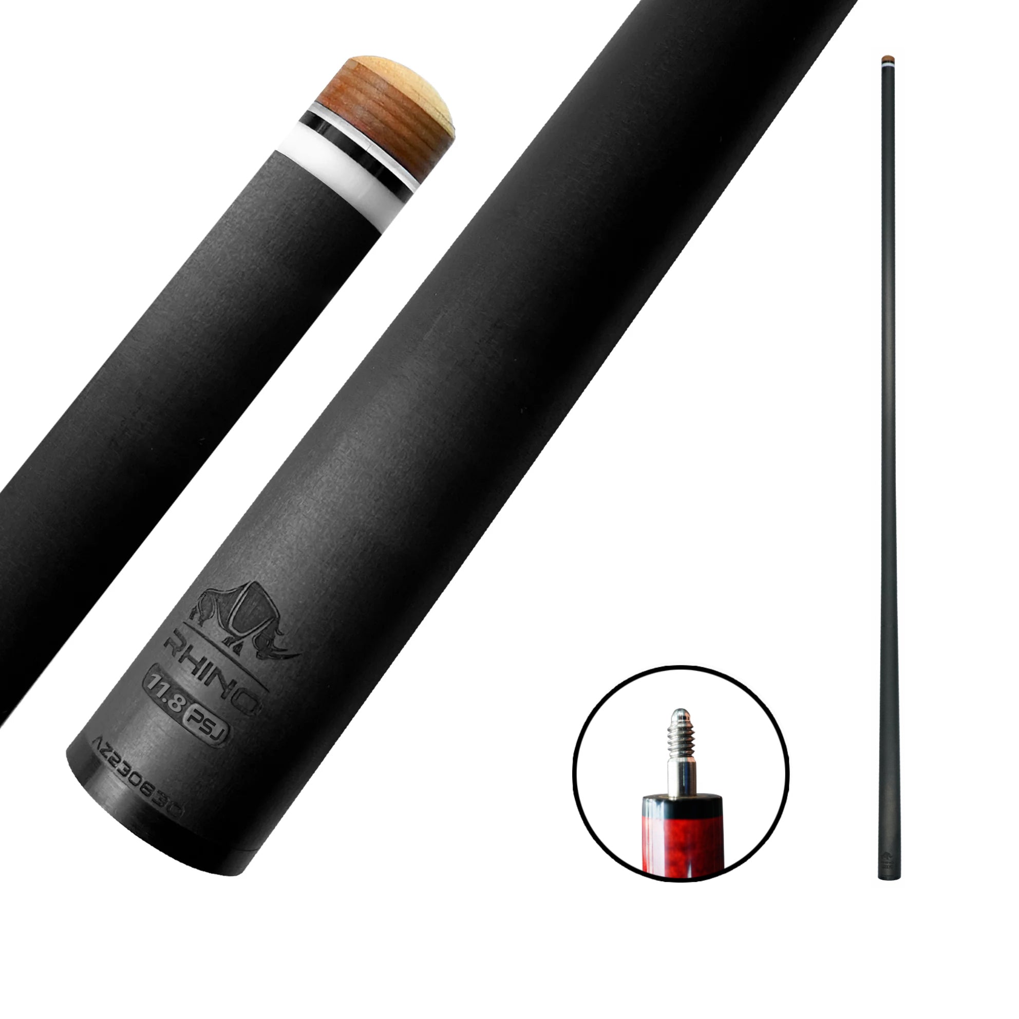 Rhino - 30" / Speed Joint (PSJ) Carbon Pool Cue Single Shaft – Rhino ...