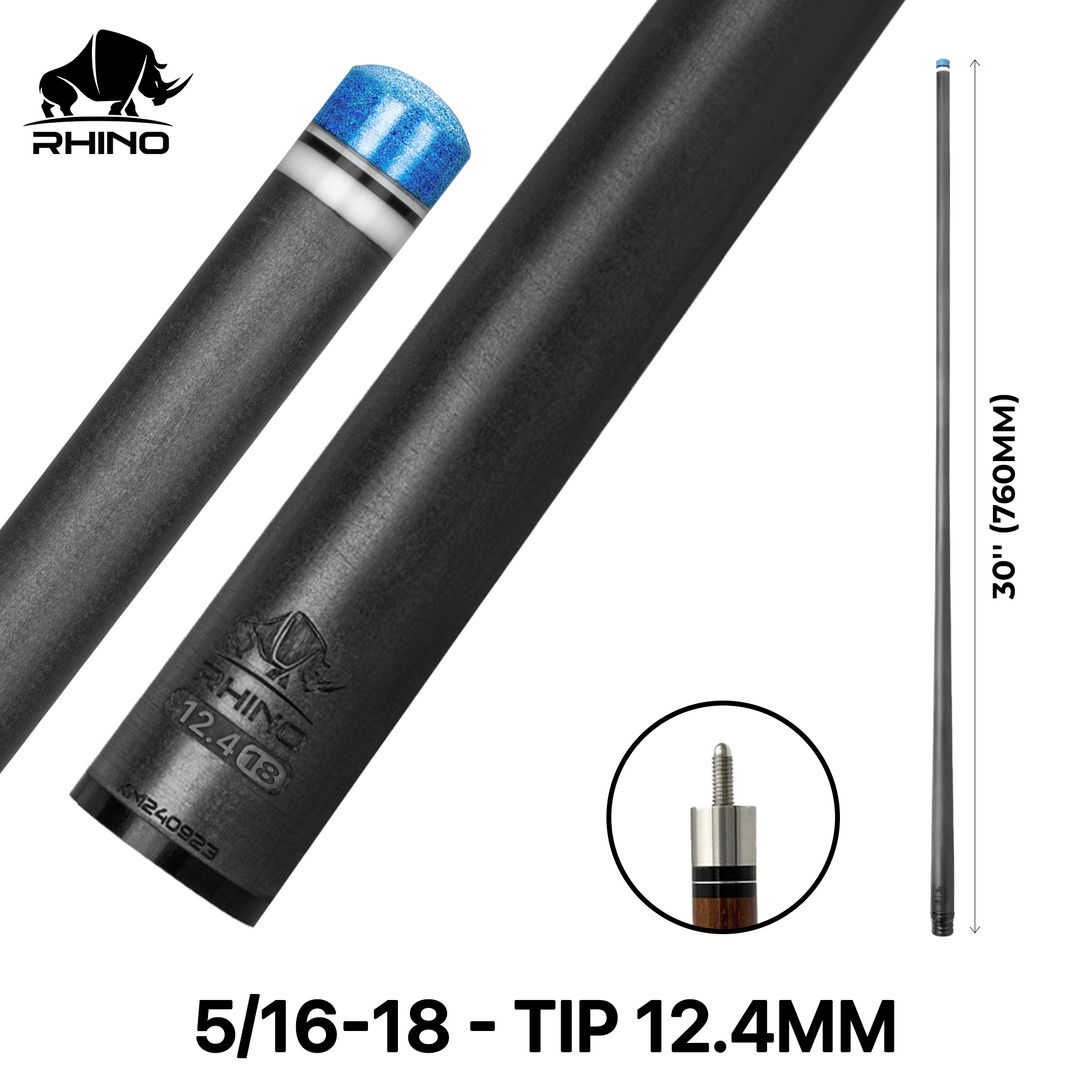 Rhino - 30" / 5/16-18 Carbon Pool Cue Single Shaft – Rhino Billiards