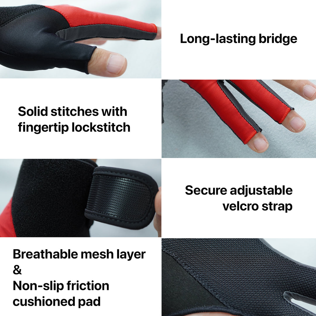 RHINO Billiards Glove Left Hand - Red – RHINO BILLIARDS