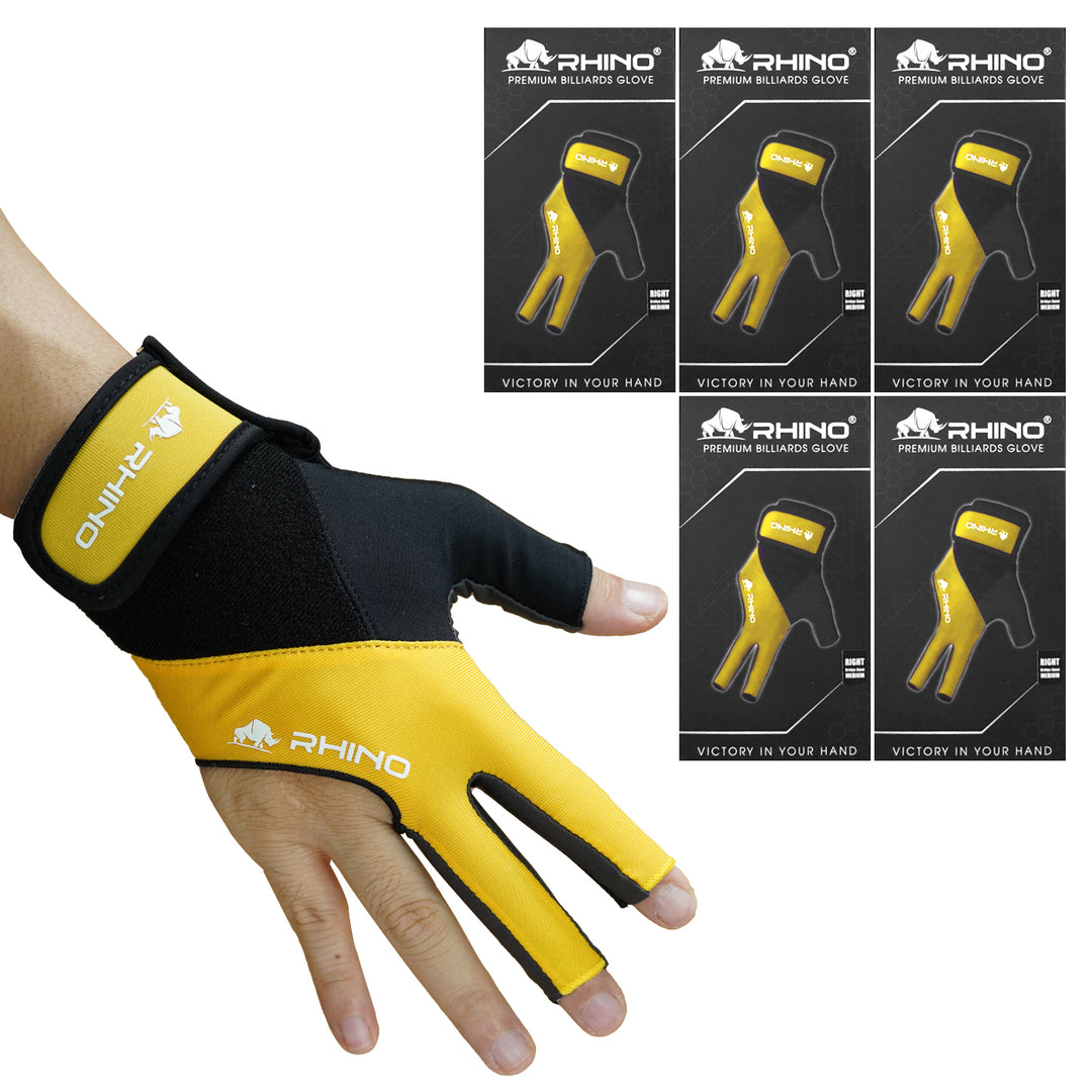 RHINO Billiards Glove Right Hand - Yellow – Rhino Billiards