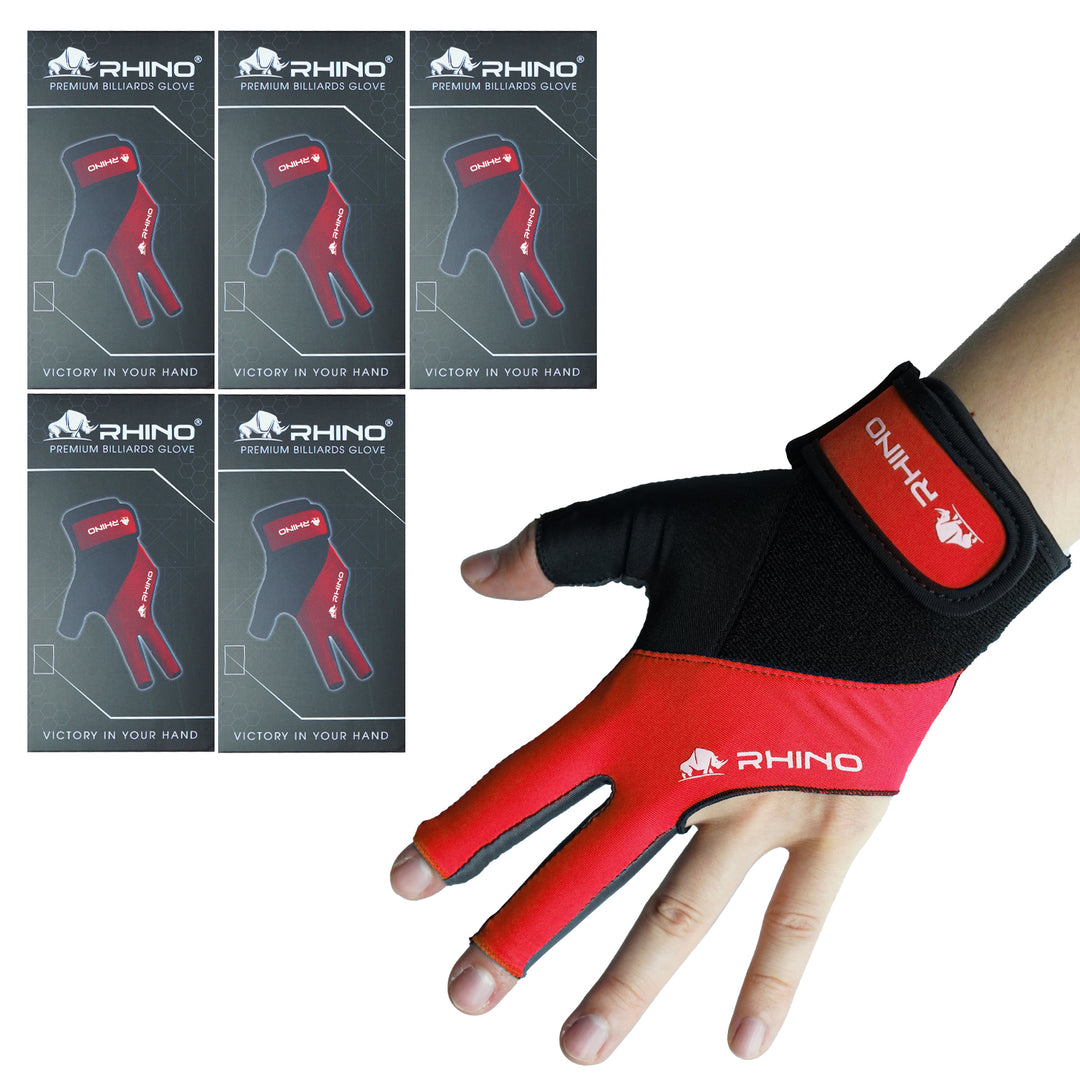 RHINO Billiards Glove Left Hand - Red – RHINO BILLIARDS