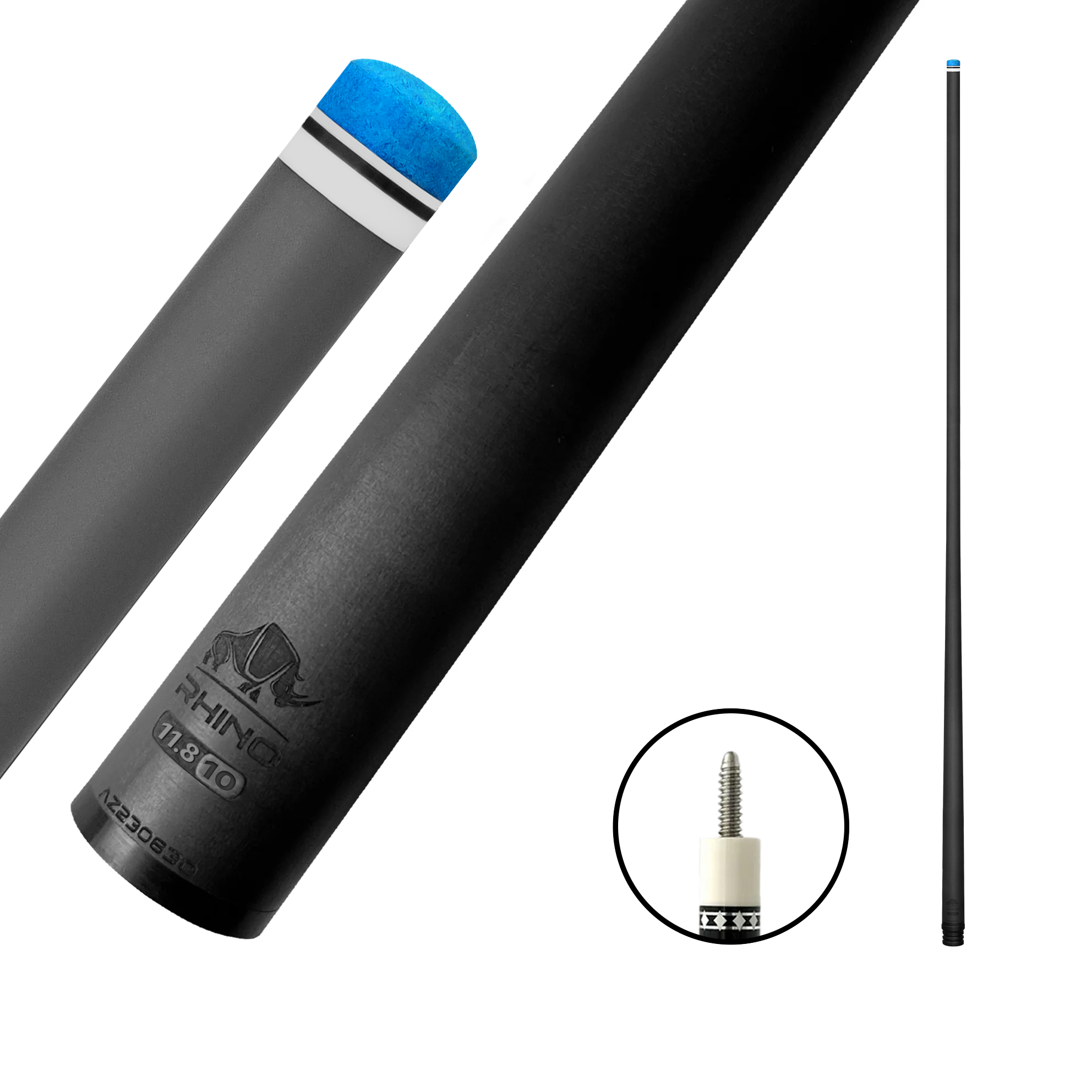 Rhino - 30" / 3/8-10 Carbon Pool Cue Single Shaft – Rhino Billiards