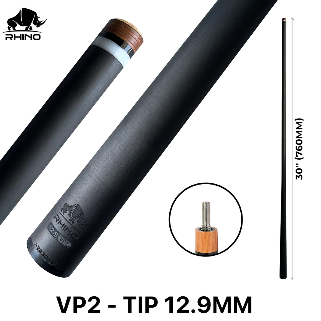 Rhino - 30" / VP2 Carbon Pool Cue Single Shaft – Rhino Billiards